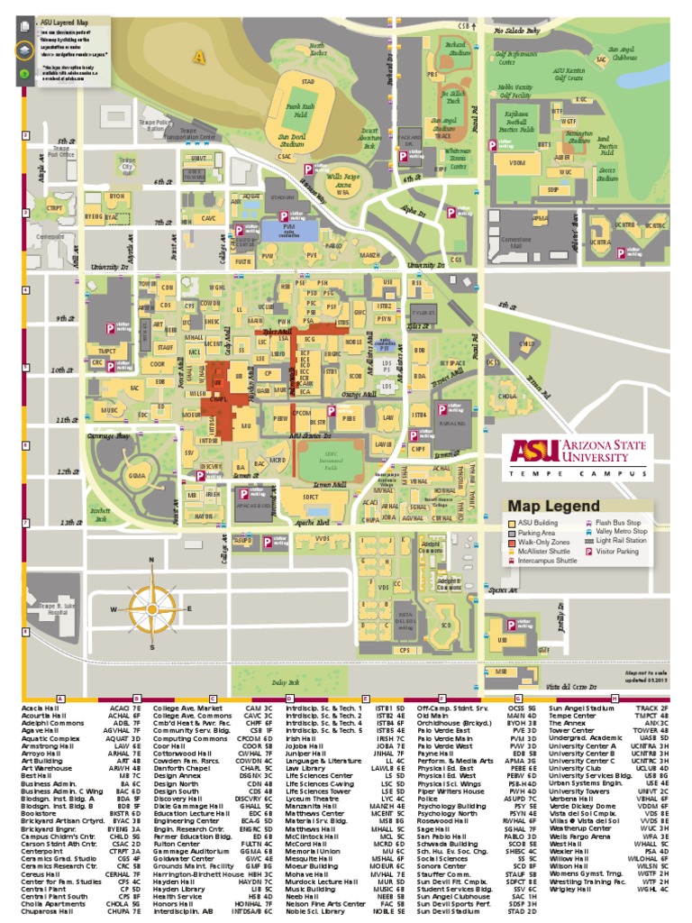 Asu Map Tempe Current | PDF | Sports | University