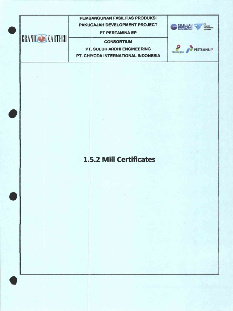 1.5.2 Mill Certificate | PDF