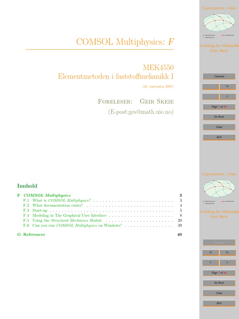 Comsol Tutorial | PDF | Finite Element Method | Partial Differential ...
