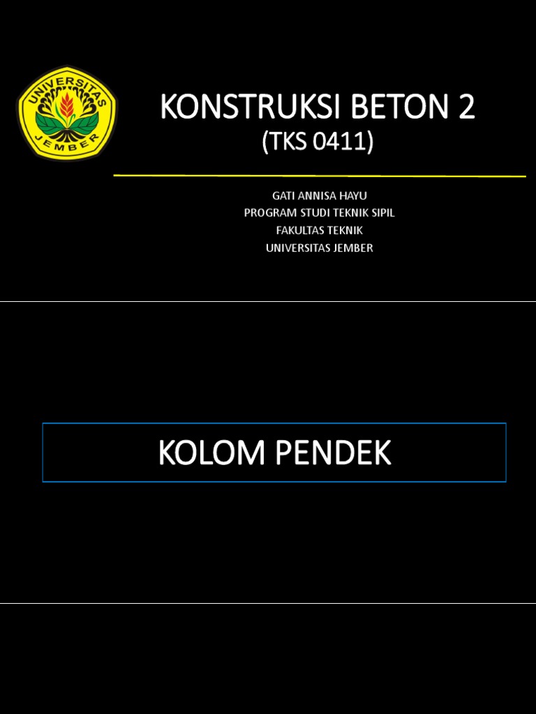 Jenis dan Perencanaan Kolom Beton | PDF