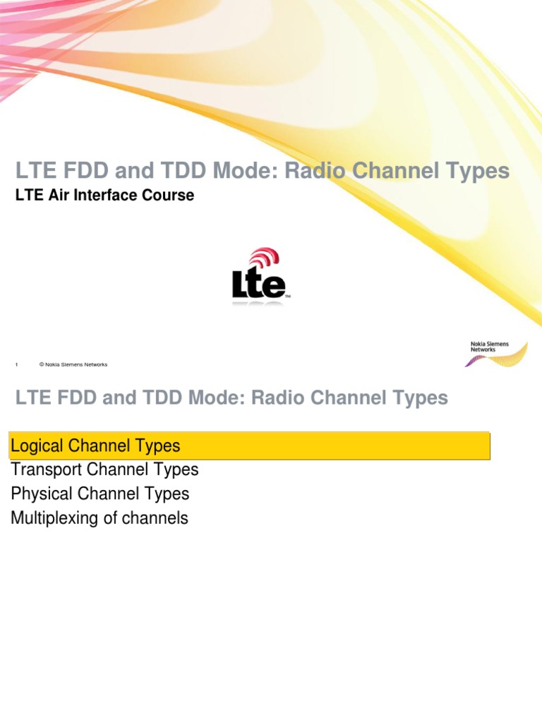 05 - LTE FDD and TDD Mode - Radio Channel Types - v04 | PDF | Duplex ...