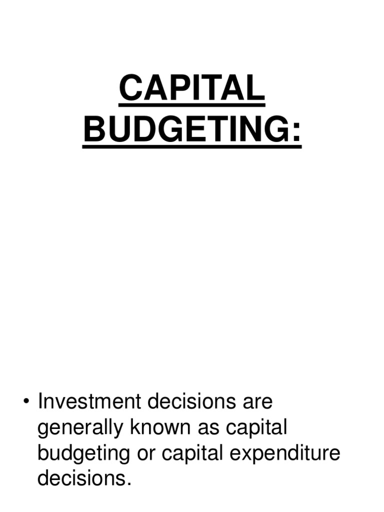 4.unit-4 Capital Budgeting | PDF | Net Present Value | Capital Budgeting