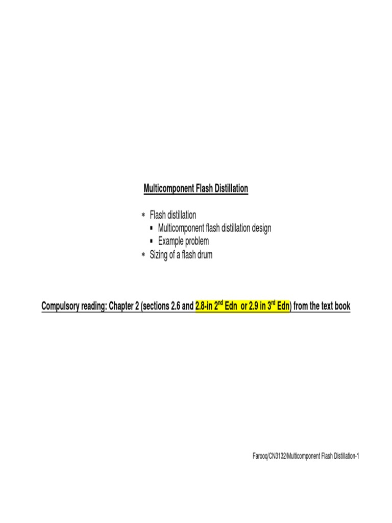 03 Lecture Note - Multicomponent Flash Distillation | PDF | Liquefied Natural Gas | Natural Gas