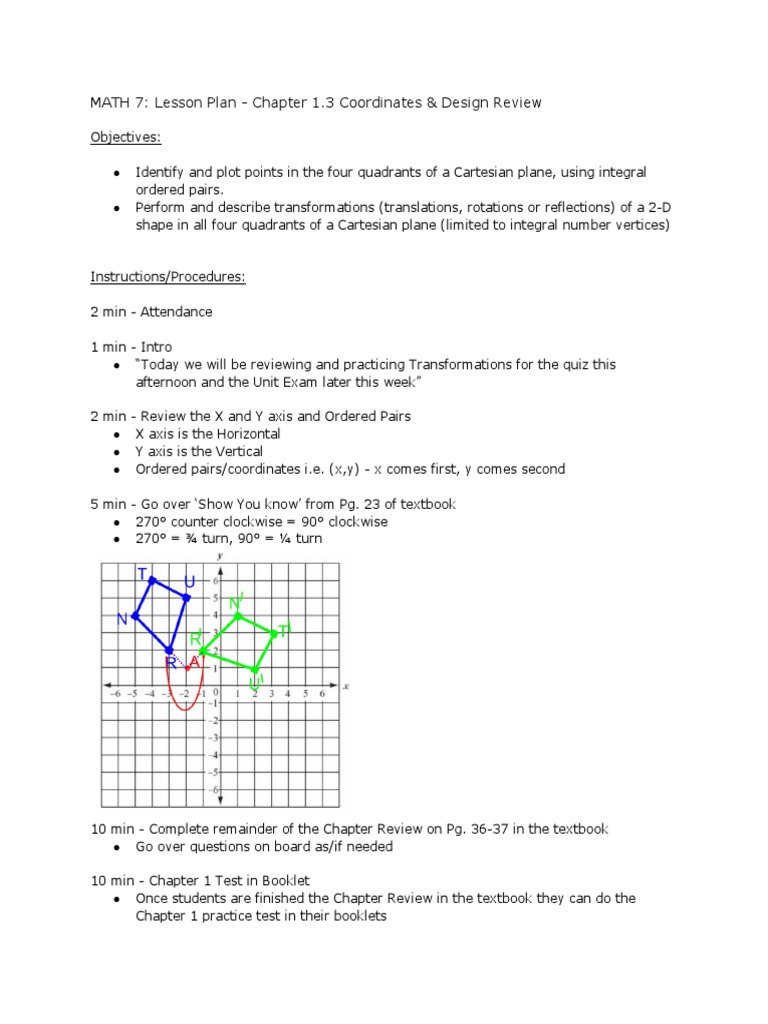 Math7 Coordinatesdesignreview | PDF | Cartesian Coordinate System | Space