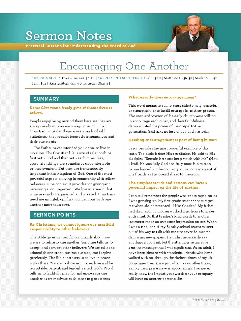 Encouraging One Another | PDF