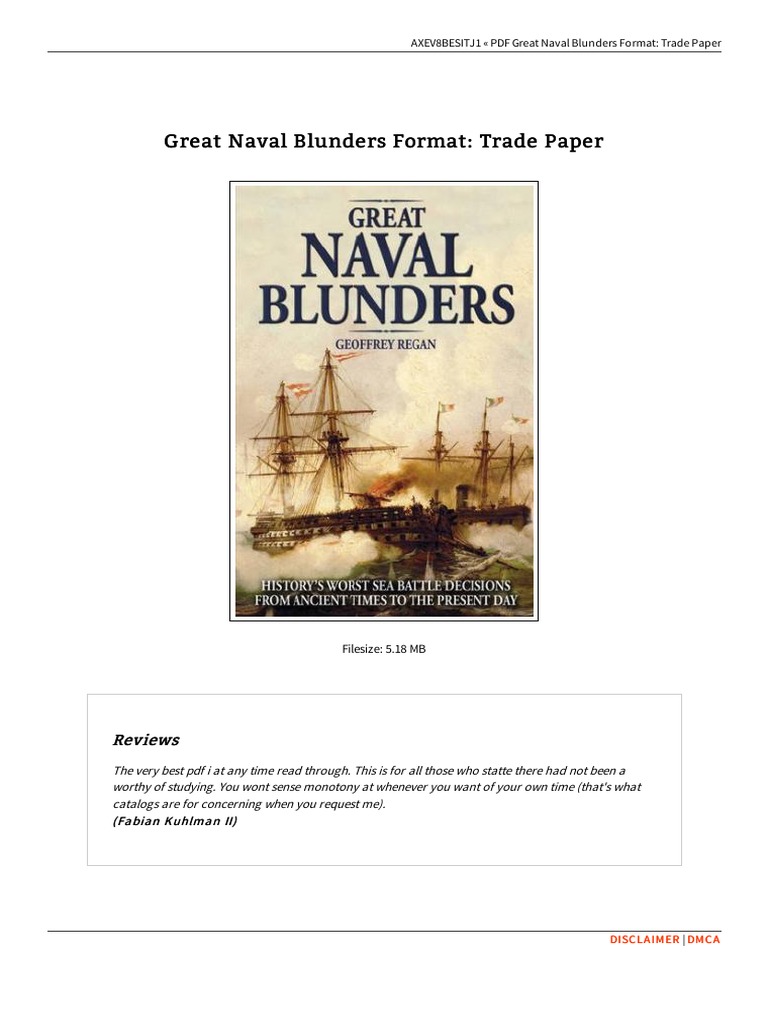 Book Great Naval Blunders Format Trade Paper | PDF | Book Publishing ...