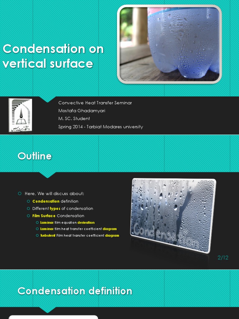 Condensation On Vertical Surface | PDF | Phase (Matter) | Heat Transfer