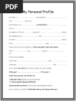 Personal Information Worksheet for Students | PDF