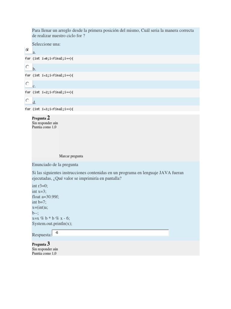 Quiz 2 Programacion Resuelto | PDF | Java (lenguaje de programación) | Formalismo (deductivo)