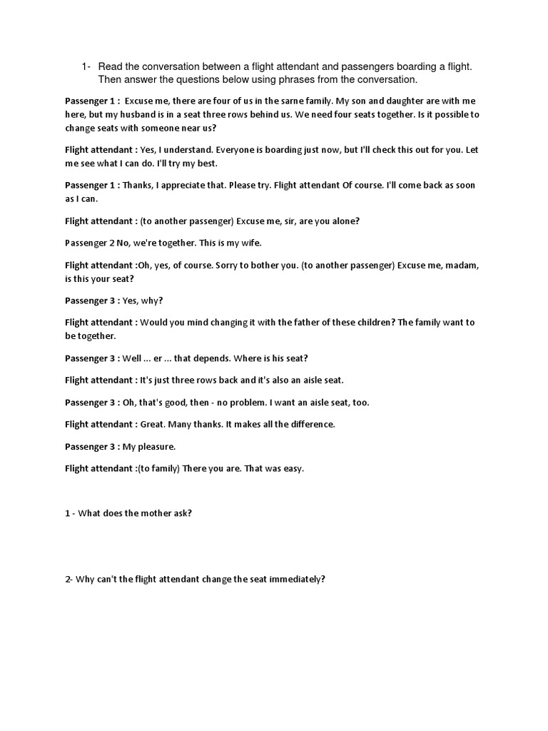 Test Cabin Crew | PDF | Flight Attendant