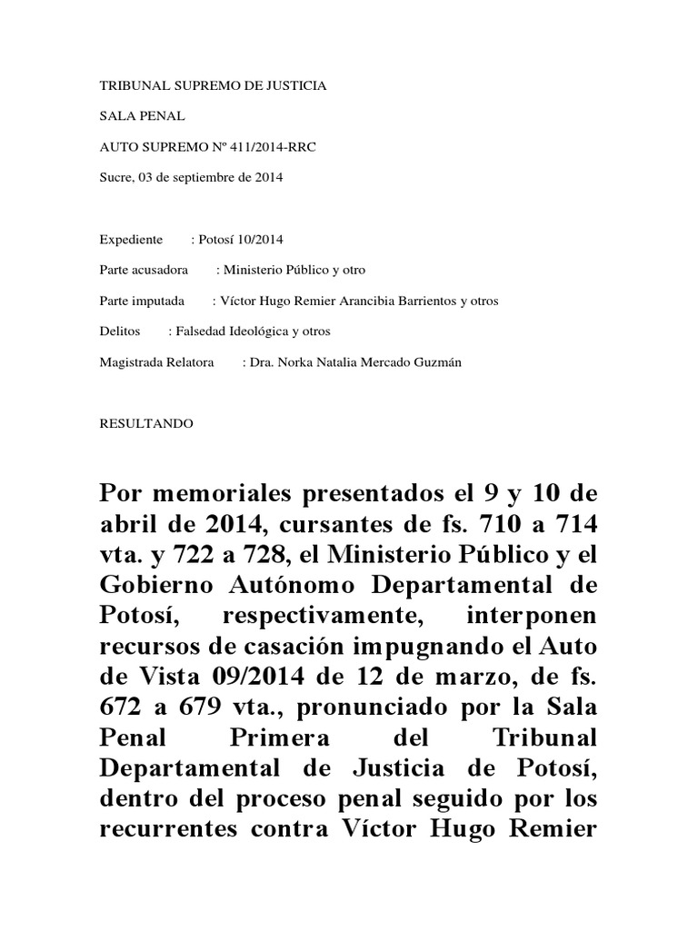 Falsedad Material Sentencia | Descargar gratis PDF | Debido al proceso ...