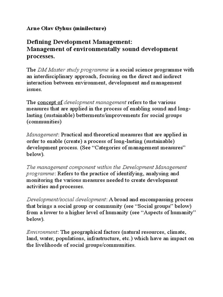 Development Management Definition 2014 | PDF | Social Group ...