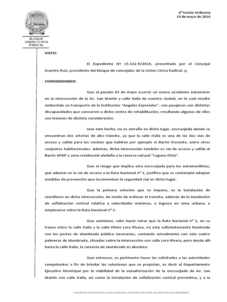 SEMAFORO AV SAN MARTIN Esq ITALIA. PRes Semaforo y Alumbrado Publico ...