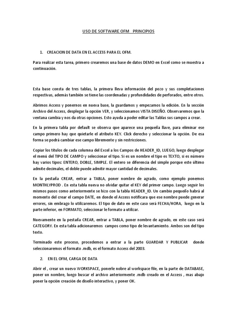 Uso de Software Ofm | PDF | Microsoft Excel | Software