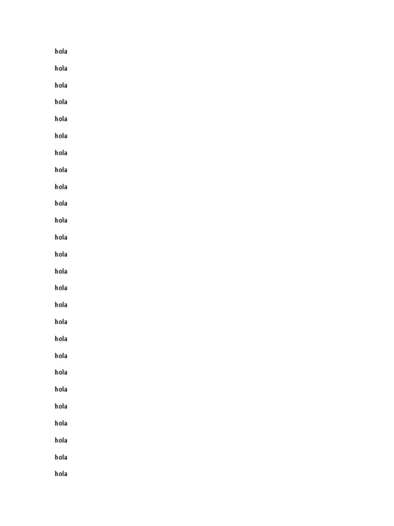 Repetitive "Hola" Document | PDF