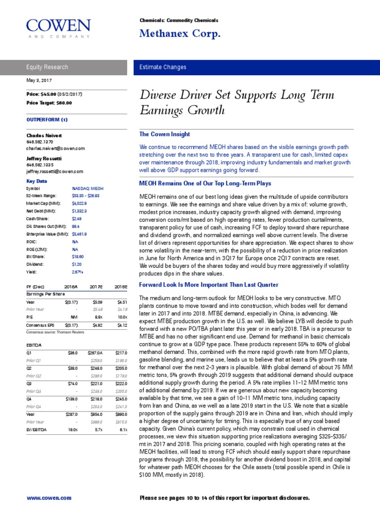 Research Report Cowen | PDF | Securities Research | Stocks