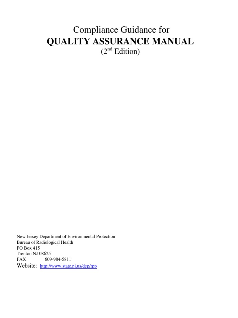 Compliance Guidance for Quality Assurance Manual | PDF | Quality ...