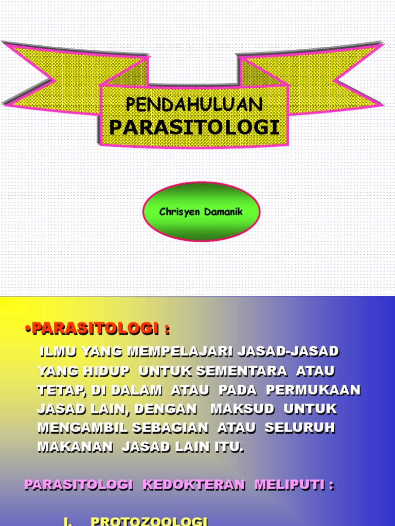 Konsep Dasar Parasitologi | PDF | Pengembangan Diri | Kesehatan Holistik