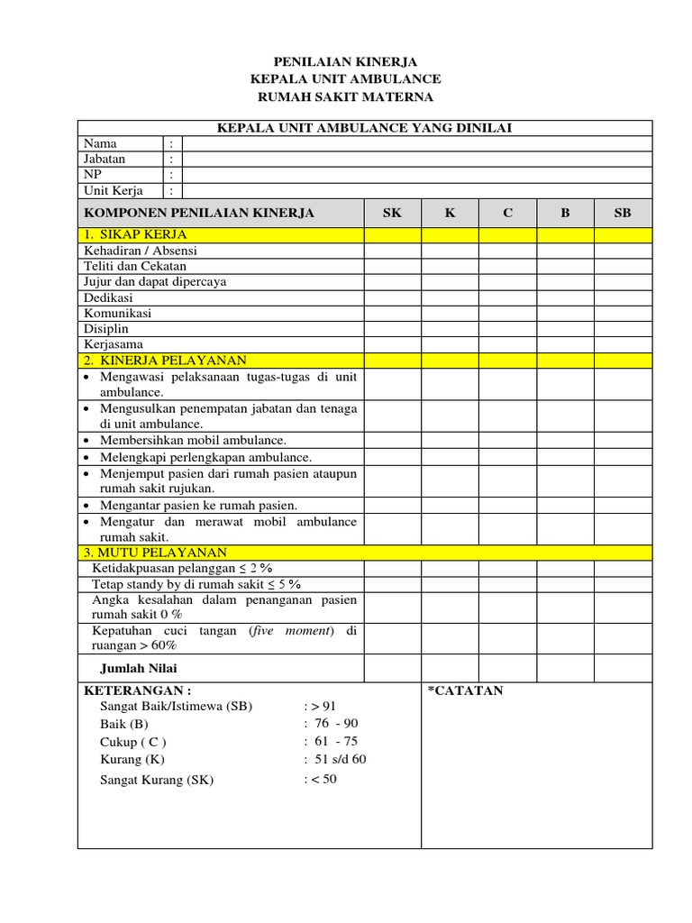 Form Penilaian | PDF