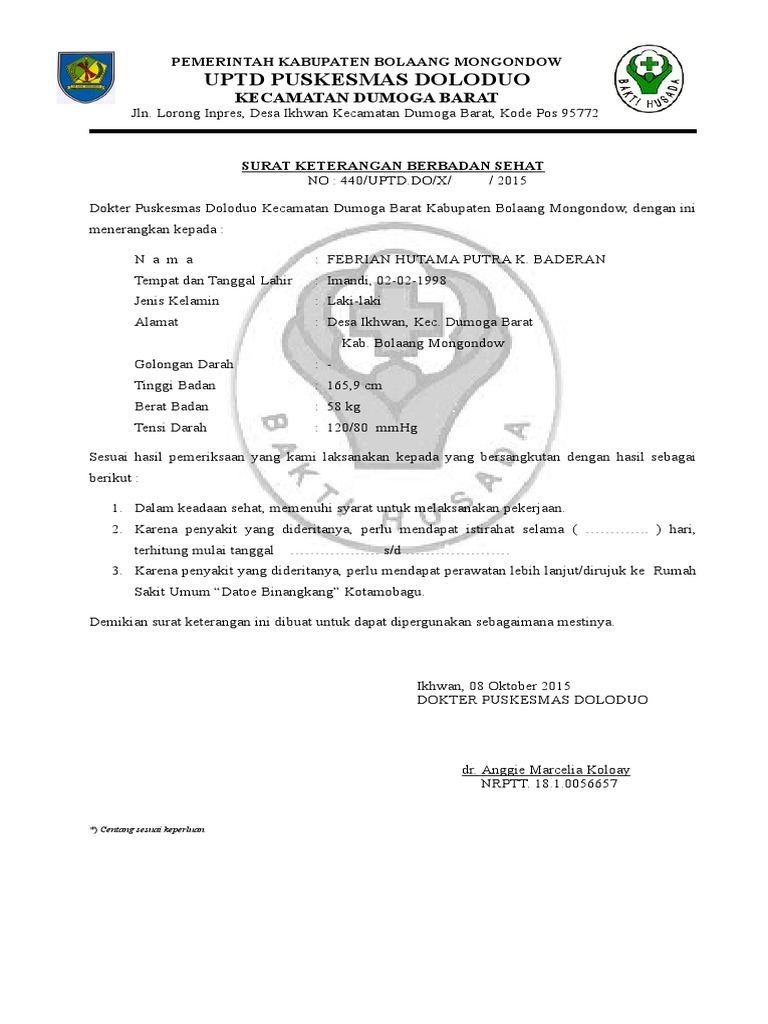 Copy (2) of SKBS - Dokter PTT | PDF