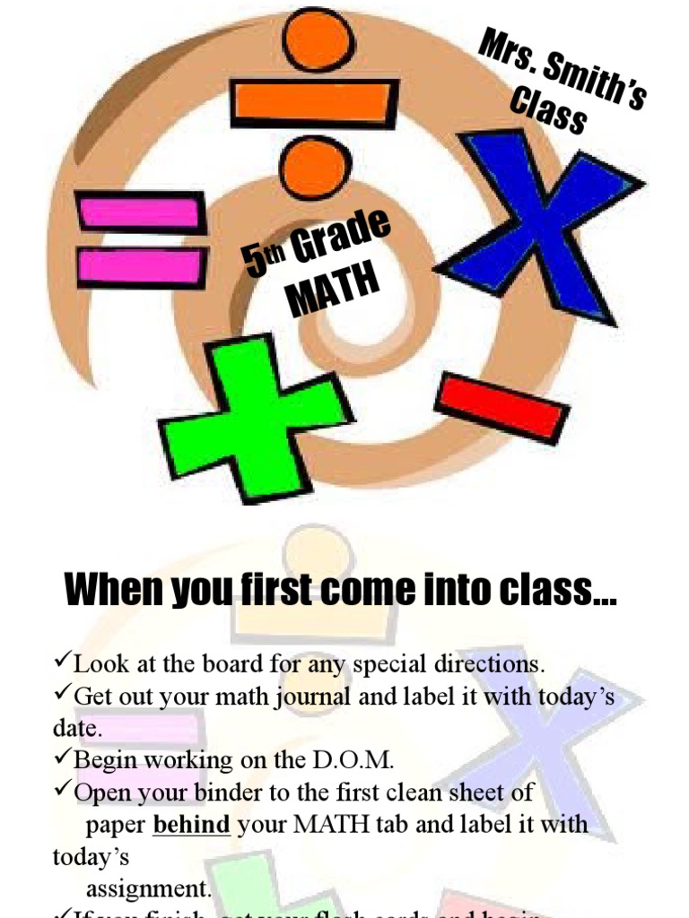 Scribd Math Beginning of The Year | PDF