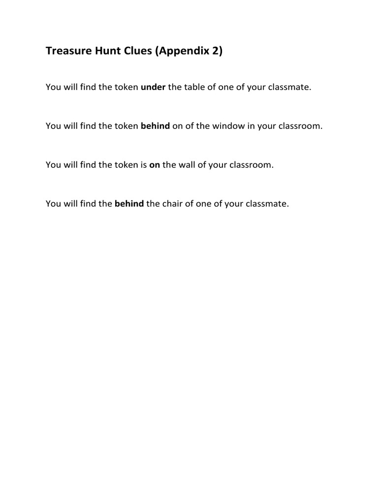 Treasure Hunt Clues | PDF