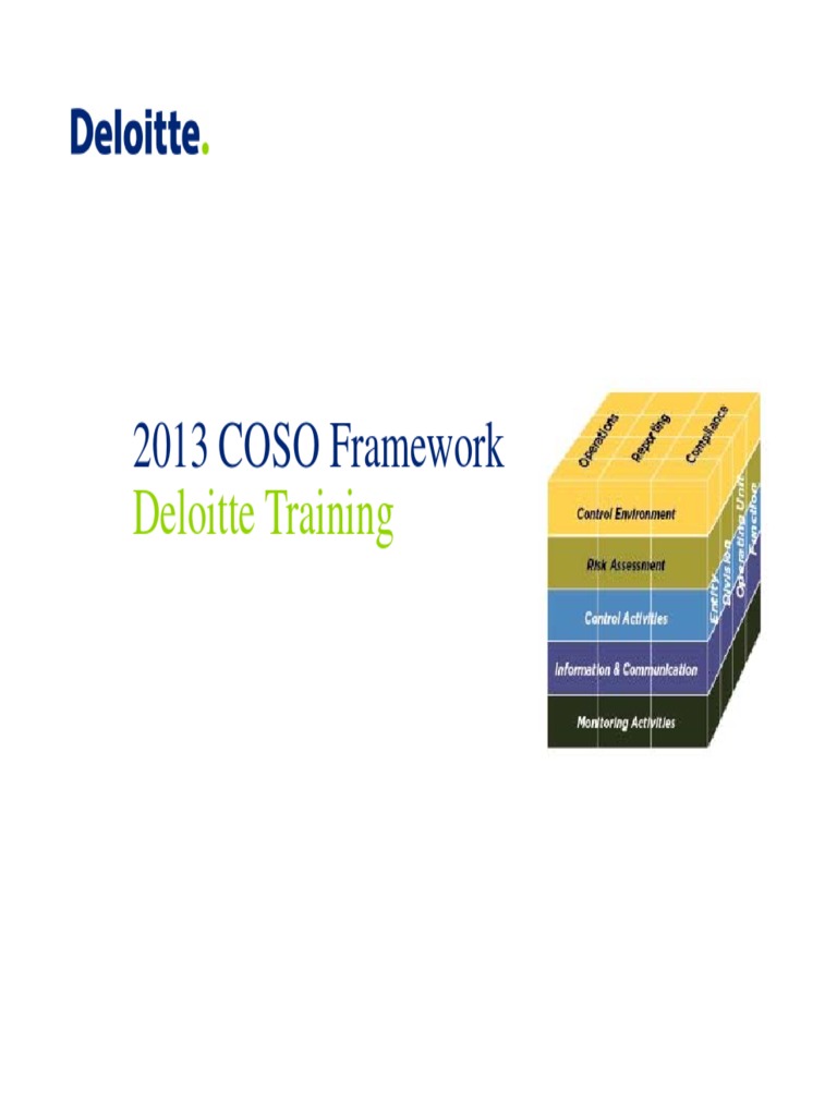Coso 2013 Framework Training Deloitte Pdf Internal Control Audit