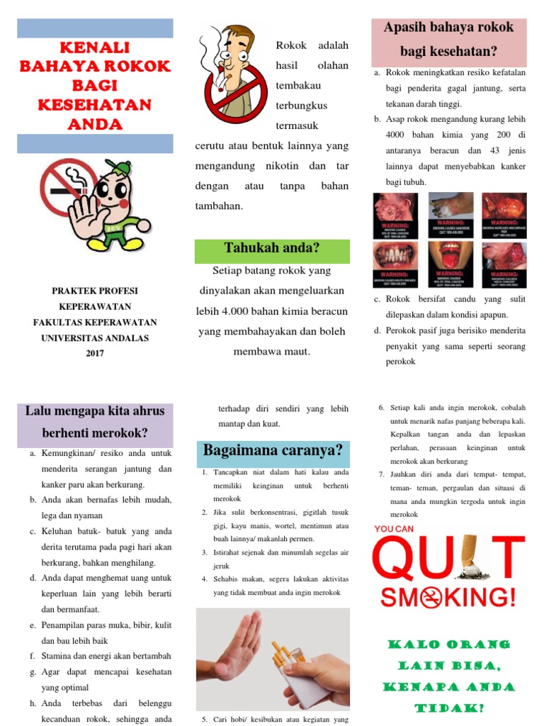 Leaflet Bahaya Rokok | PDF | Gaya Hidup