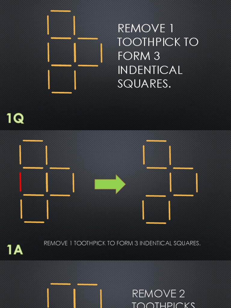 Toothpick Puzzles | PDF