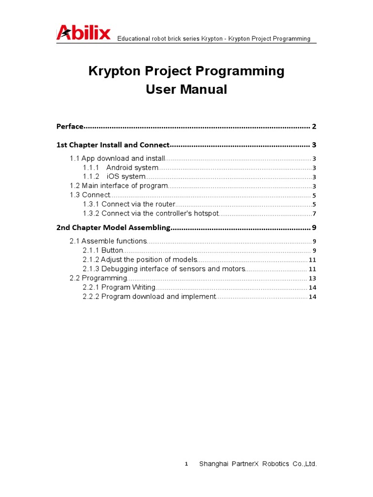 Krypton Project Programming User Manual v1.1.0.7 | PDF | Ios | Android (Operating System)