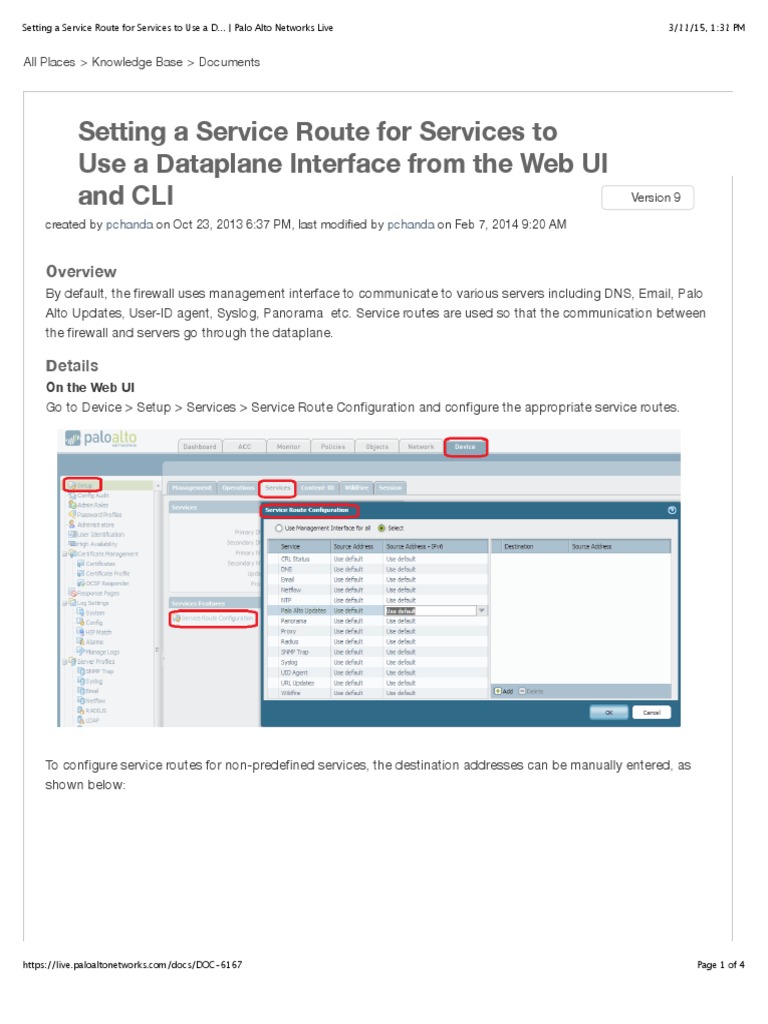 Setting A Service Route For Services To Use A D Pdf Domain Name