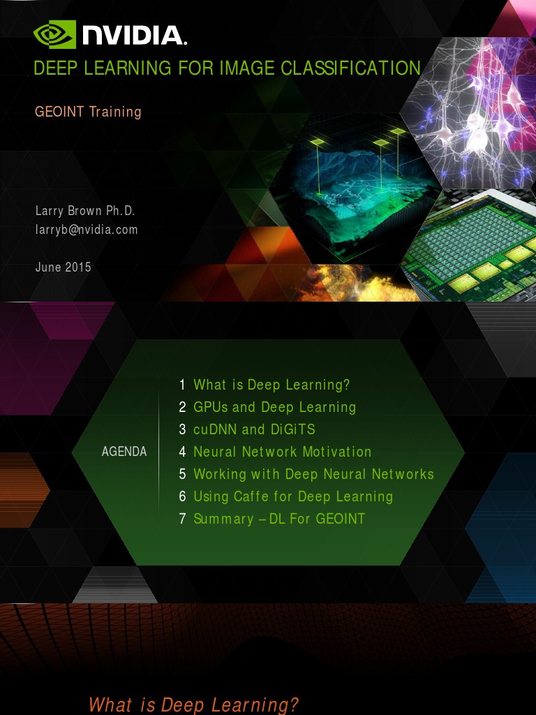 Deep Learning For Image Classification: GEOINT Training | PDF