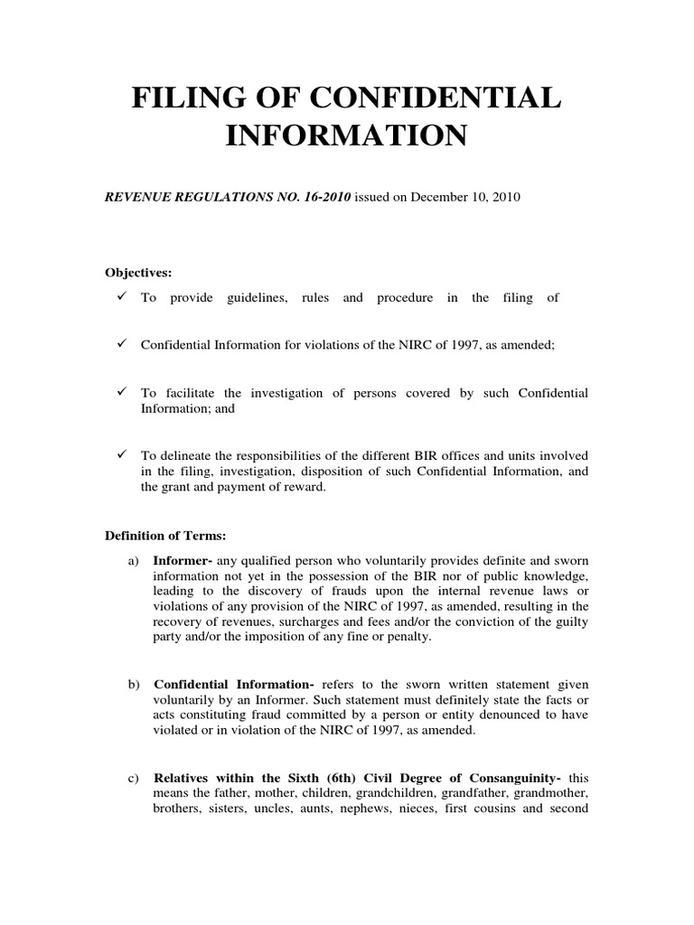 FILING CONFIDENTIAL TAX INFO | PDF | Internal Revenue Service | Taxes