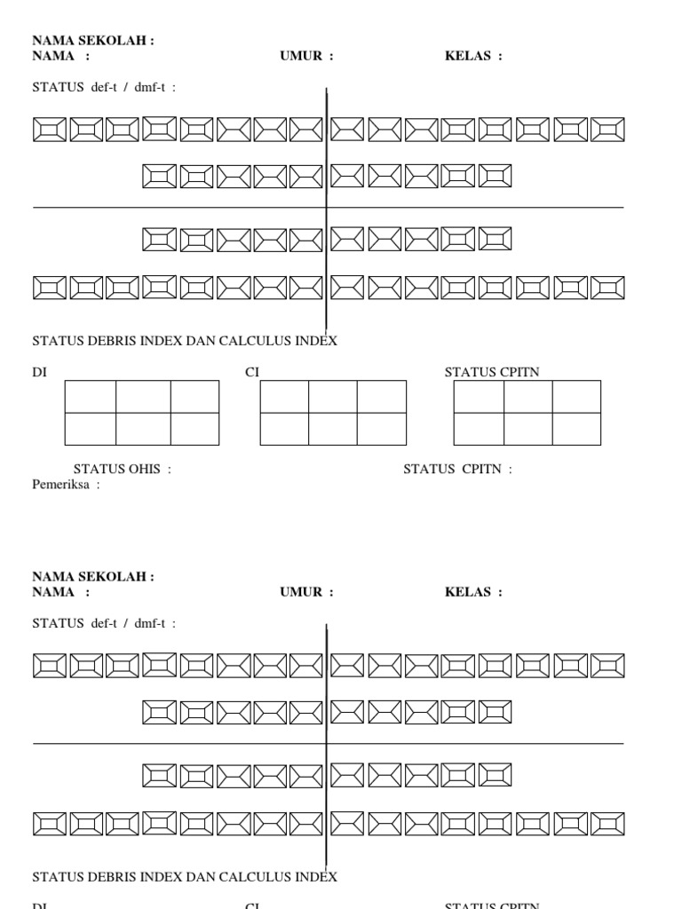 Lembar Pemeriksaan Gigi | PDF