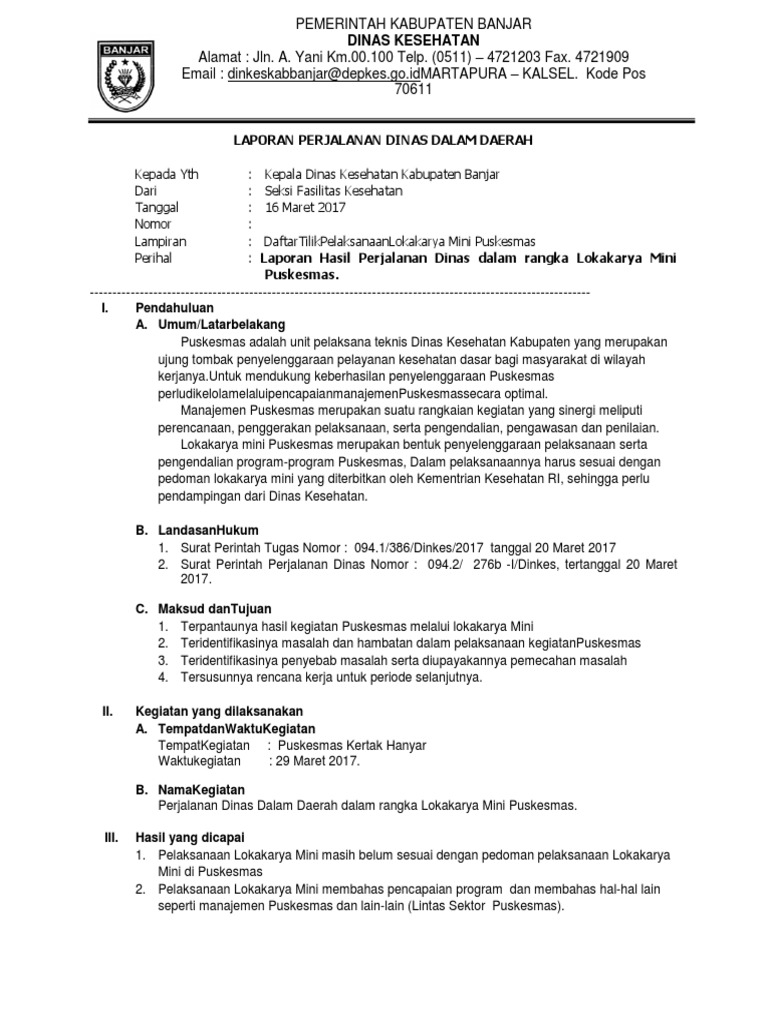 Laporan Lokakarya Mini Puskesmas | PDF | Bisnis