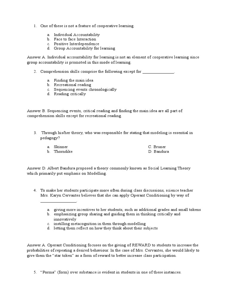 Let Reviewer | PDF | Classroom Management | Teachers