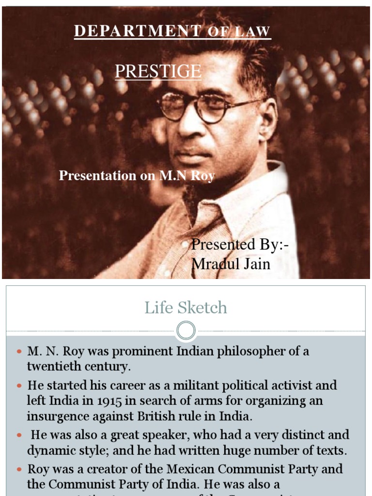 M.N Roy | PDF | Marxism | Humanism