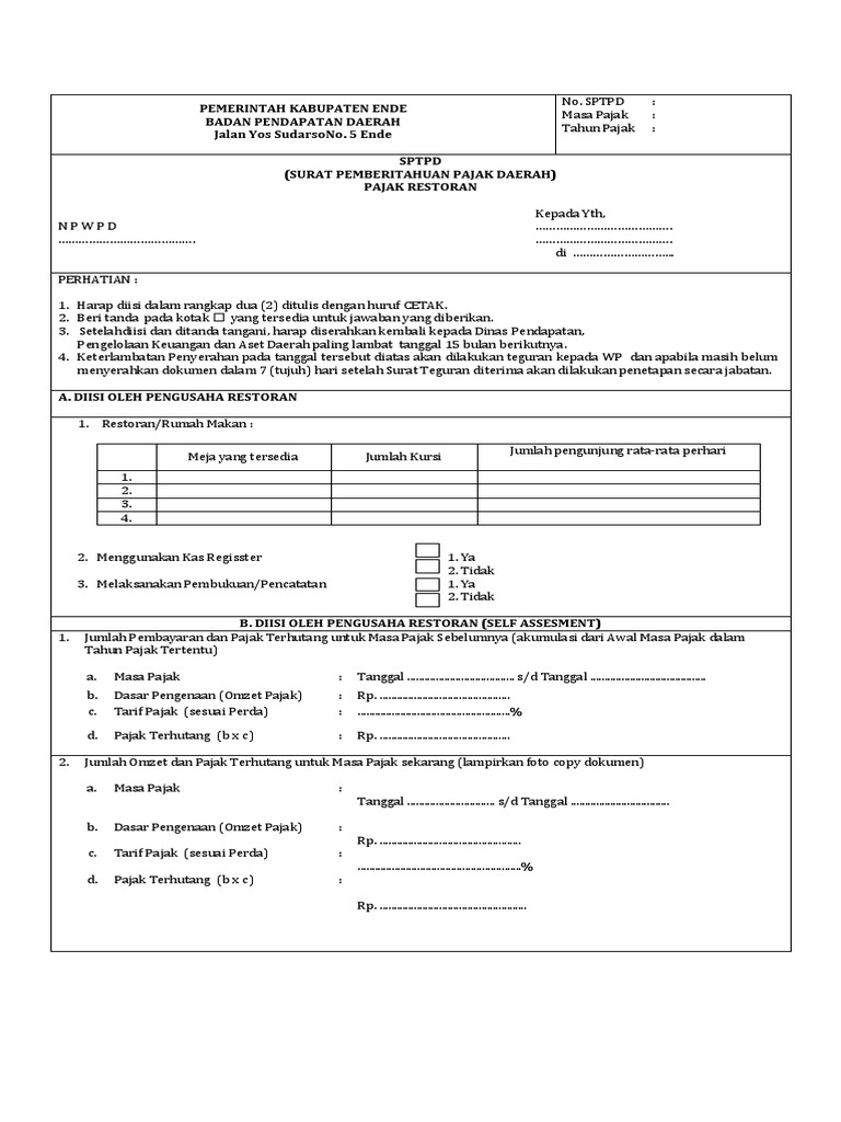 Formulir Pajak | PDF