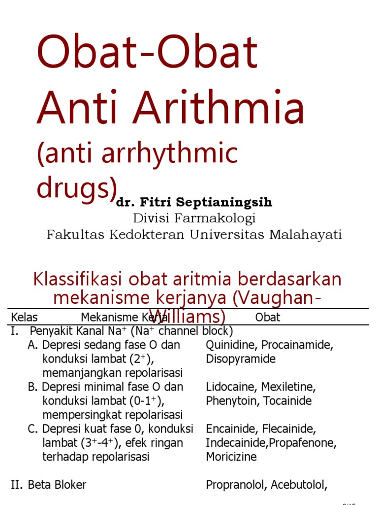 Obat-Obat Anti Aritmia | PDF