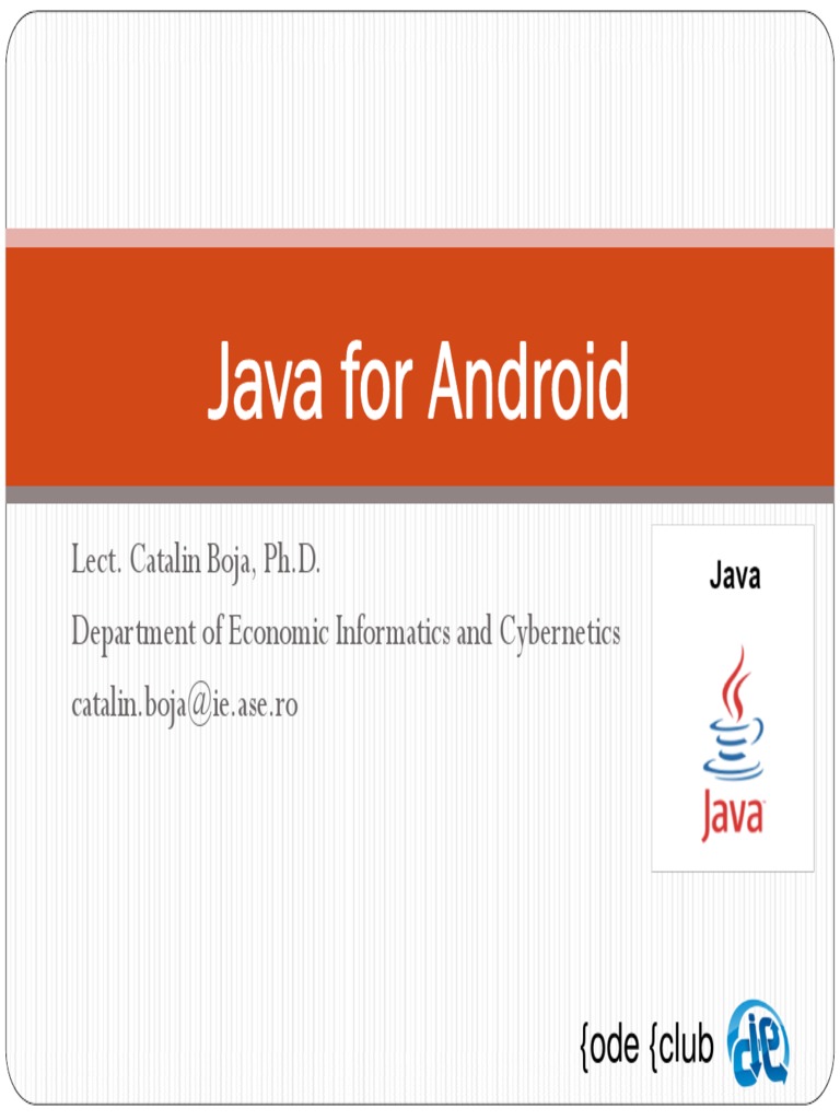 Java PT Android PDF | PDF | Class (Computer Programming) | Constructor ...