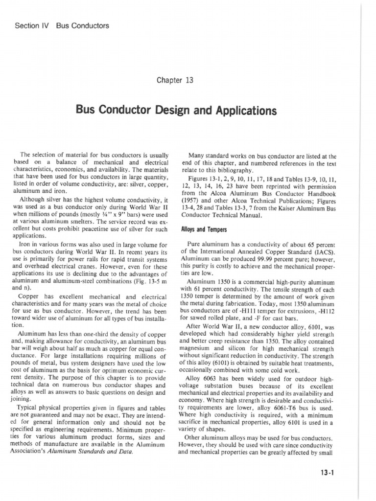 Bus Conductor Design CH | PDF