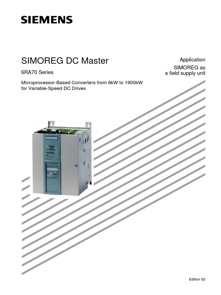 SIMOREG As A Field Supply Unit PDF | PDF | Electric Current | Resistor