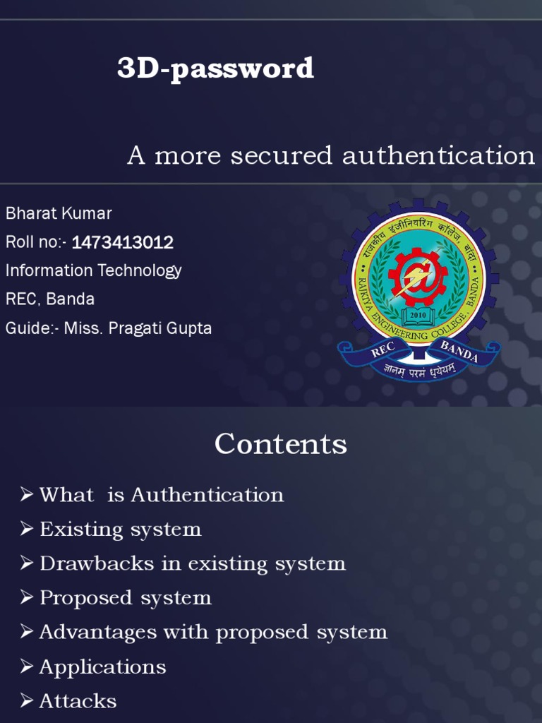 3d Password A More Secured Authentication Pdf Password