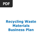 Plastic Recycling Business Plan | PDF | Recycling | Plastic