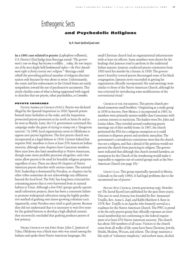 MAPS Vol12 No1 - Entheogenic Sects and Psychedelic Religions | PDF ...
