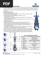 Ficha Tecnica - Valvula Compuerta Bridada Con Elastomero | PDF | Agua | Materiales
