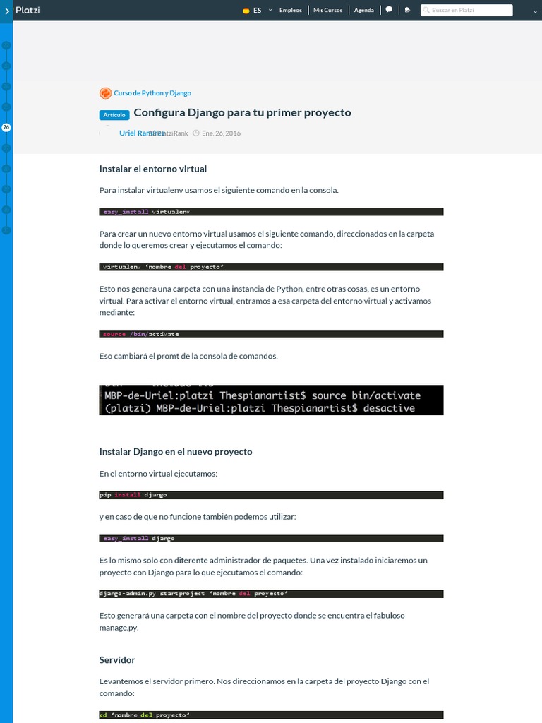 Configura Django para Tu Primer Proyecto en Curso de Python y Django ...