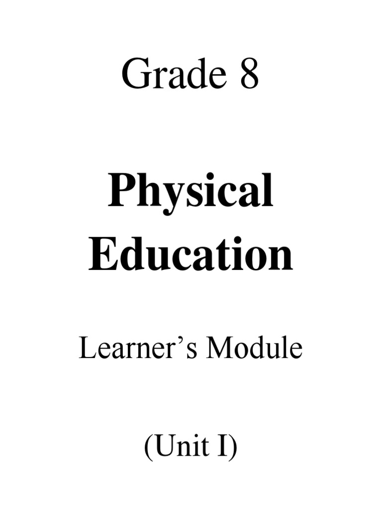 Grade 8: Physical Education | PDF