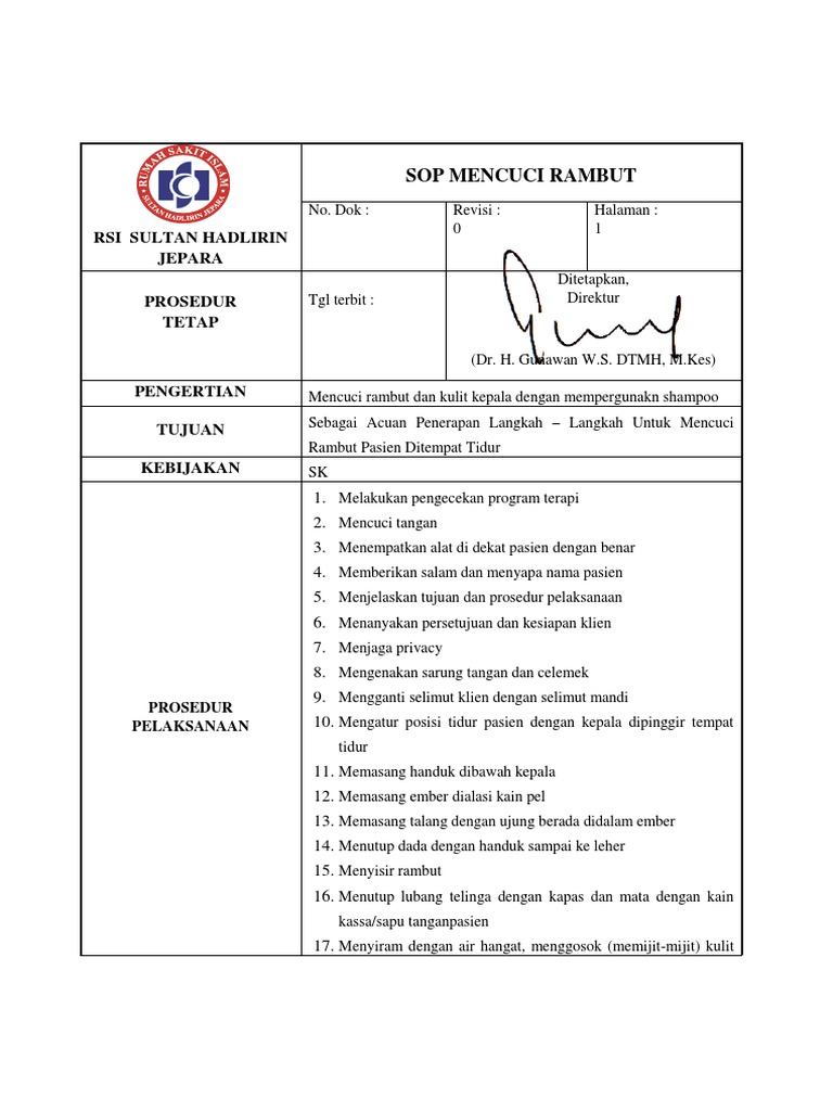 Sop Mencuci Rambut Rev | PDF