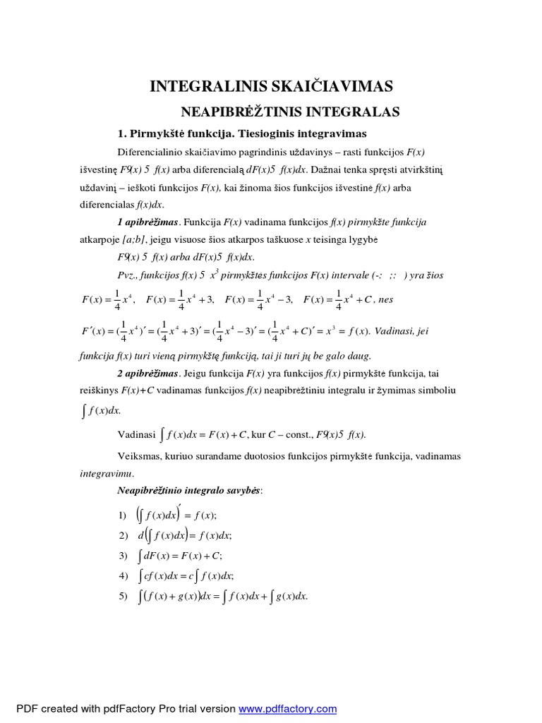 Integralinis Skaiciavimas